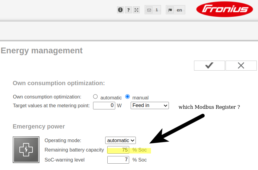 Modbus Register gesucht: Remaining battery capacity - Fronius ...